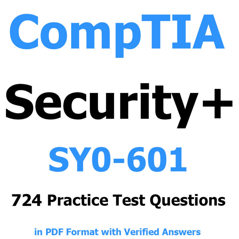 Download CompTIA Security+ SY0-601 – 724 Questions and Answers - Exam ...