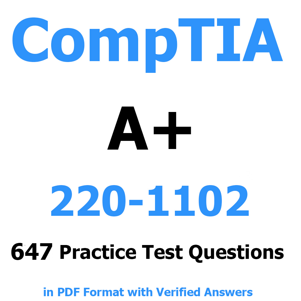 Download CompTIA A+ 220-1102 Core 2 Exam Practice Questions as PDF ...