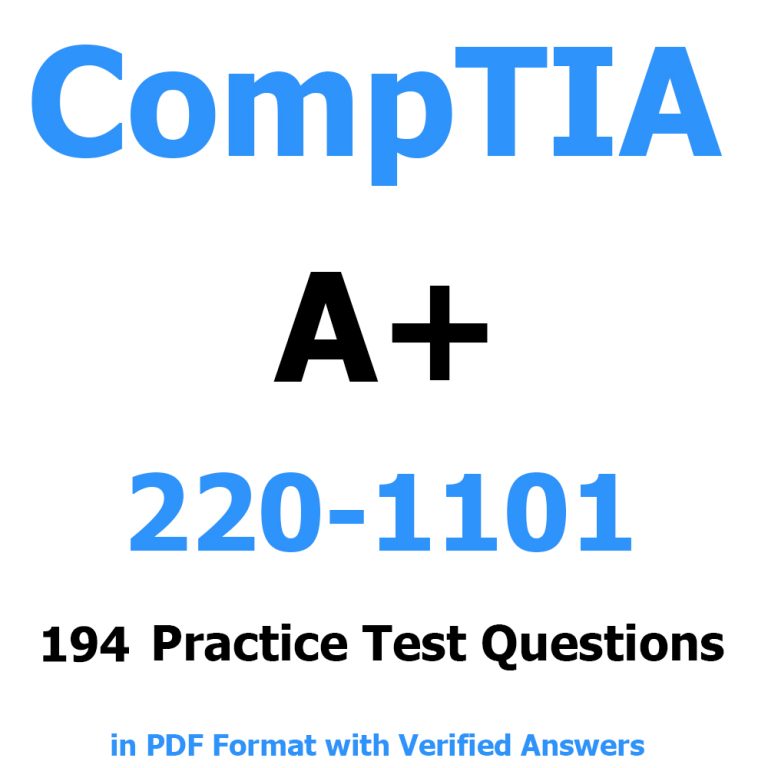 Download CompTIA A+ 220-1101 Core 1 Exam Practice Questions as PDF ...